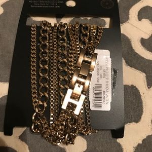 NY & Co. | Accessories | Gold Chain Wrap Around Watch | Poshmark